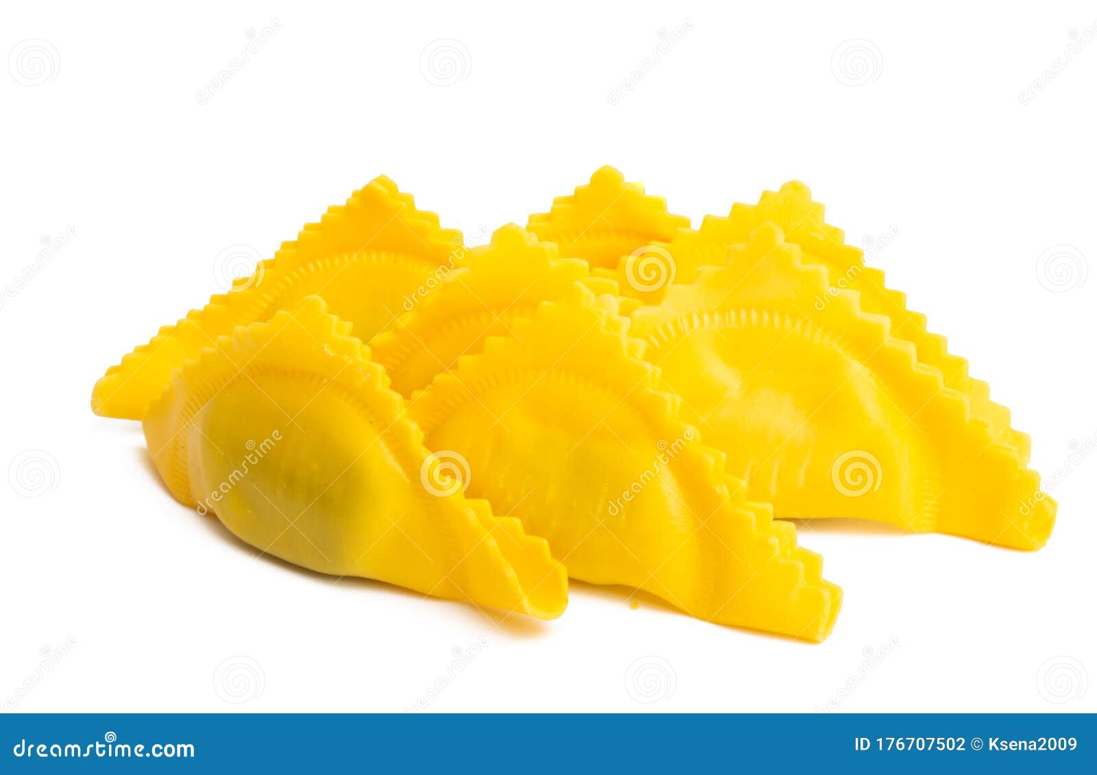 Triangular Ravioli Isolated Stock Photo - Image of raviolis, raviolo ...
