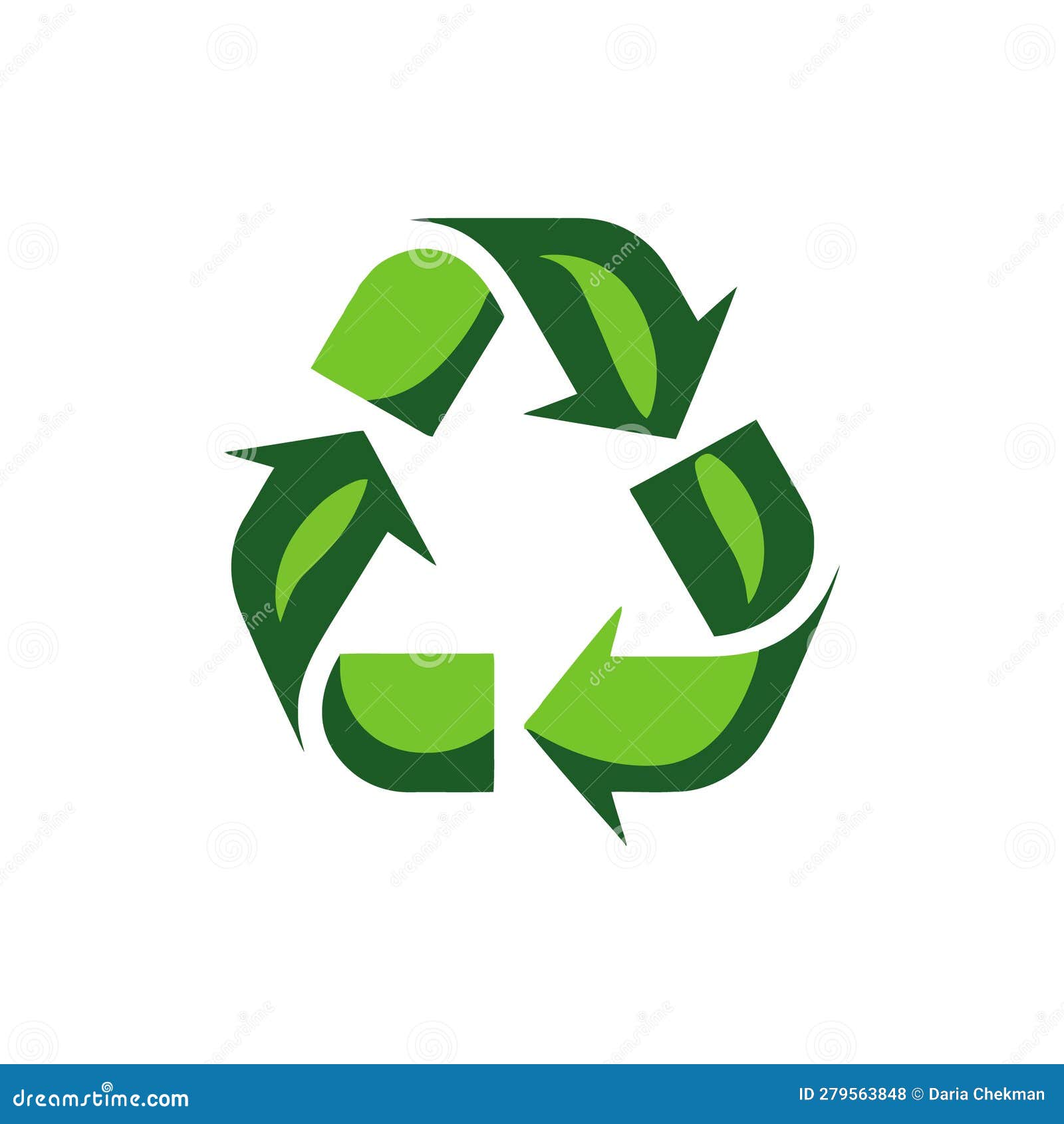 Triangular Recycling Symbol on a White Background. Ecologically Clean ...