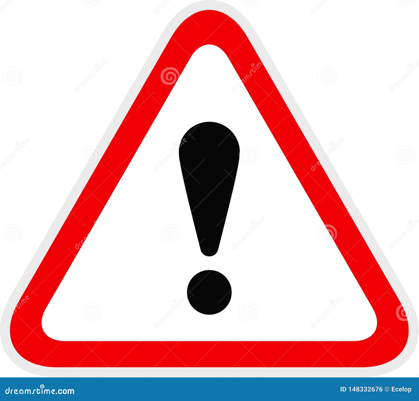 Triangular Red Warning Hazard Symbol Stock Vector - Illustration of ... Triangular Red Warning Hazard Symbol Stock Vector - Illustration of ...