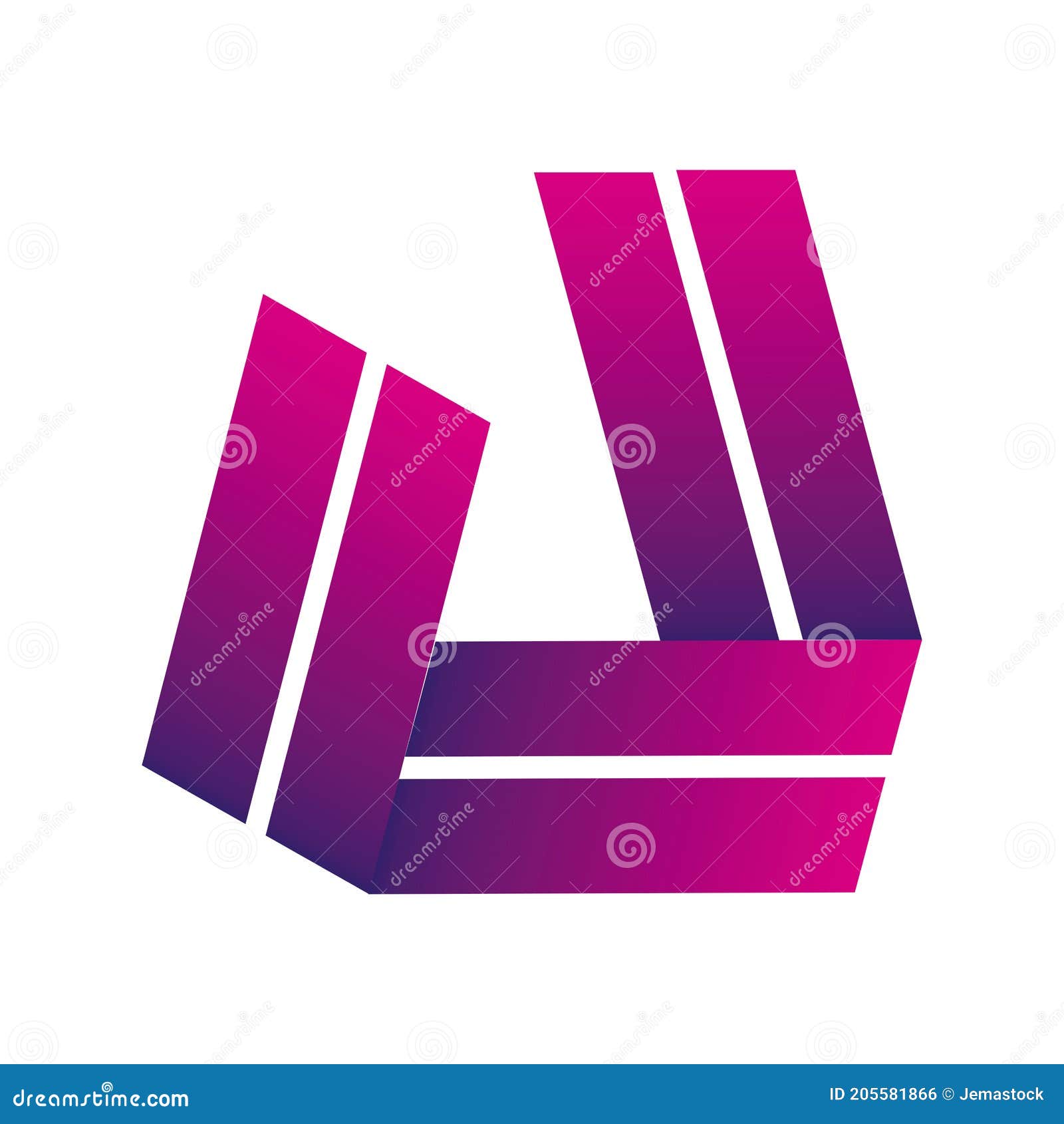 Triangular Ribbon Company Logo Colorful Design Icon Stock Vector ...