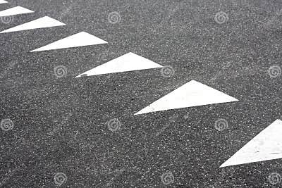 Triangular road markings stock image. Image of highway - 9915591