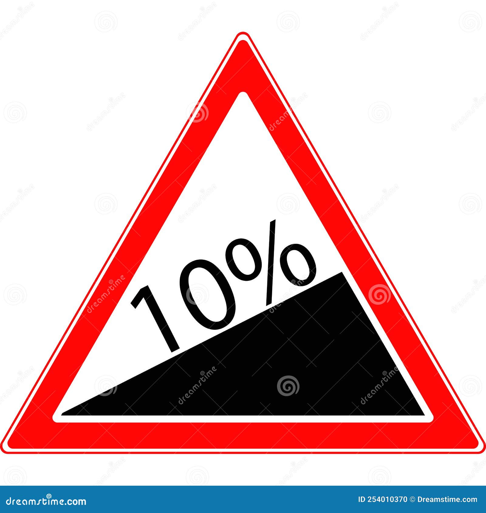 Steep Climb Or Steep Slope Sign Vector Royalty-Free Stock Photography ...