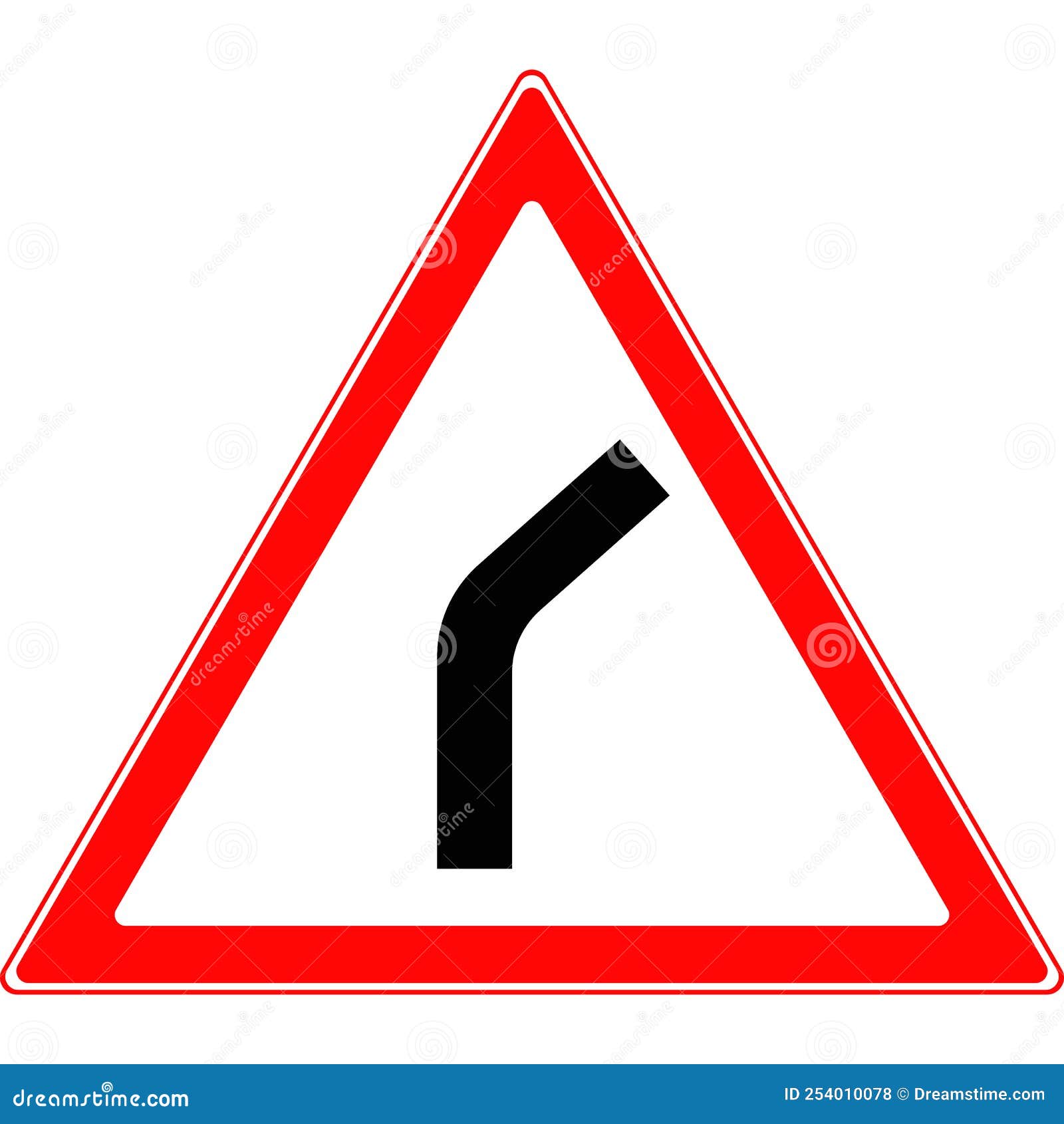 Set Of Triangular Road Signs Isolated On White Vector Illustration ...