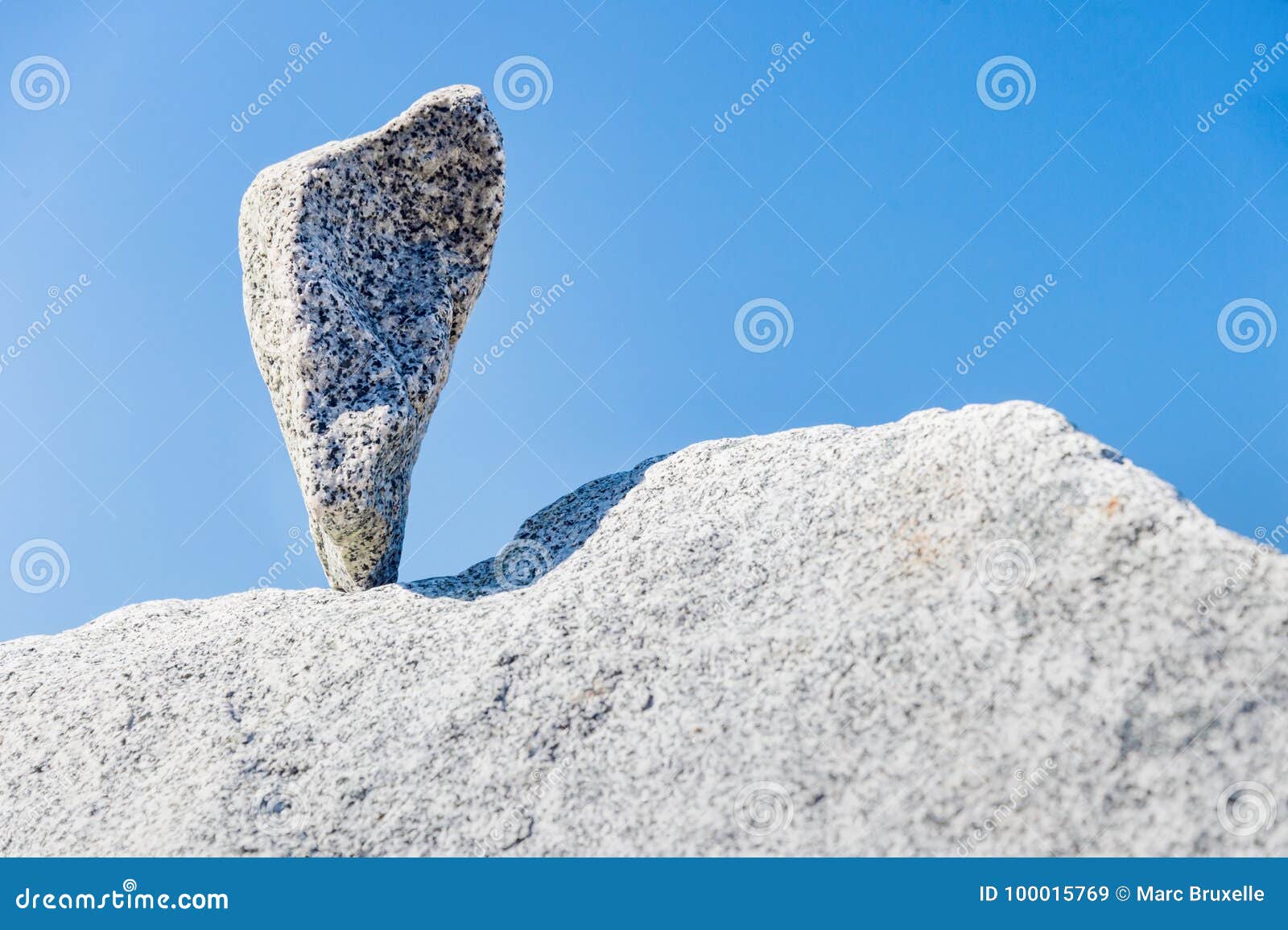 Triangular Rock Balanced on the Tip Stock Image - Image of precarious ...