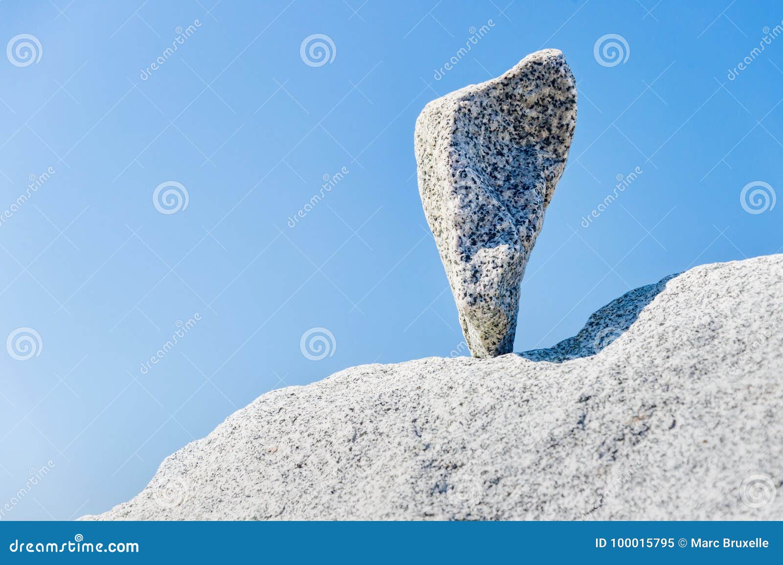 Triangular Rock Balanced on the Tip Stock Image - Image of balance ...