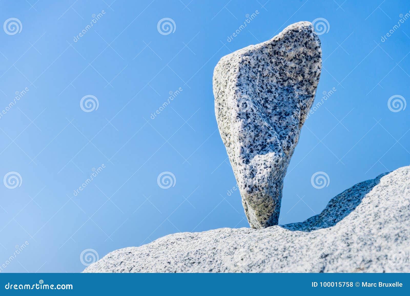 Triangular Rock Balanced on the Tip in Vancouver Rock Stacking G Stock ...
