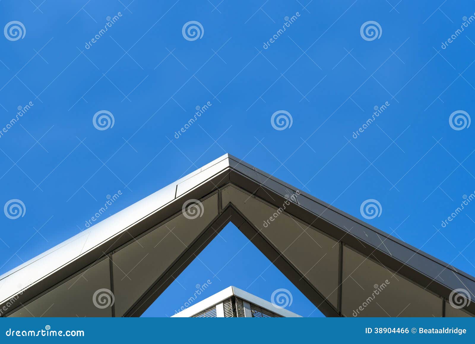 Triangular roof edge stock photo. Image of roof, blue - 38904466