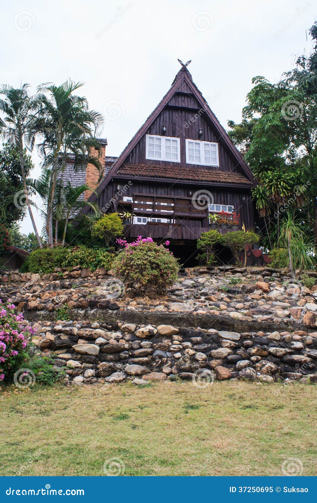 Triangular roof house stock image. Image of travel, roof - 37250695