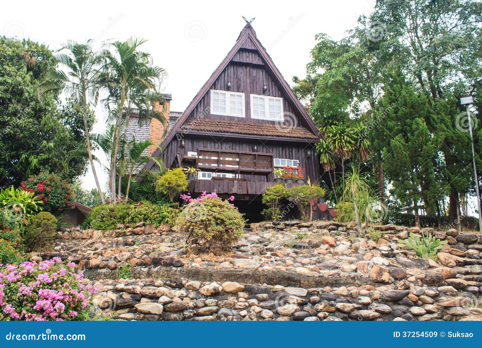 Triangular roof house stock image. Image of building - 37254509