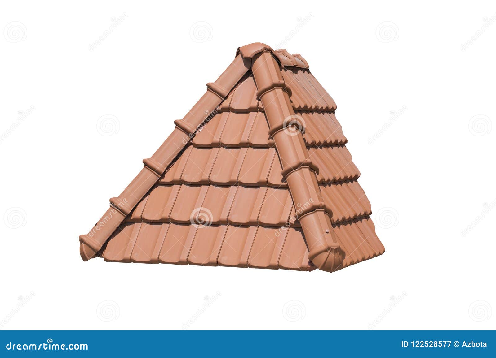 Triangular Roof Isolated on White Background Stock Image - Image of ...