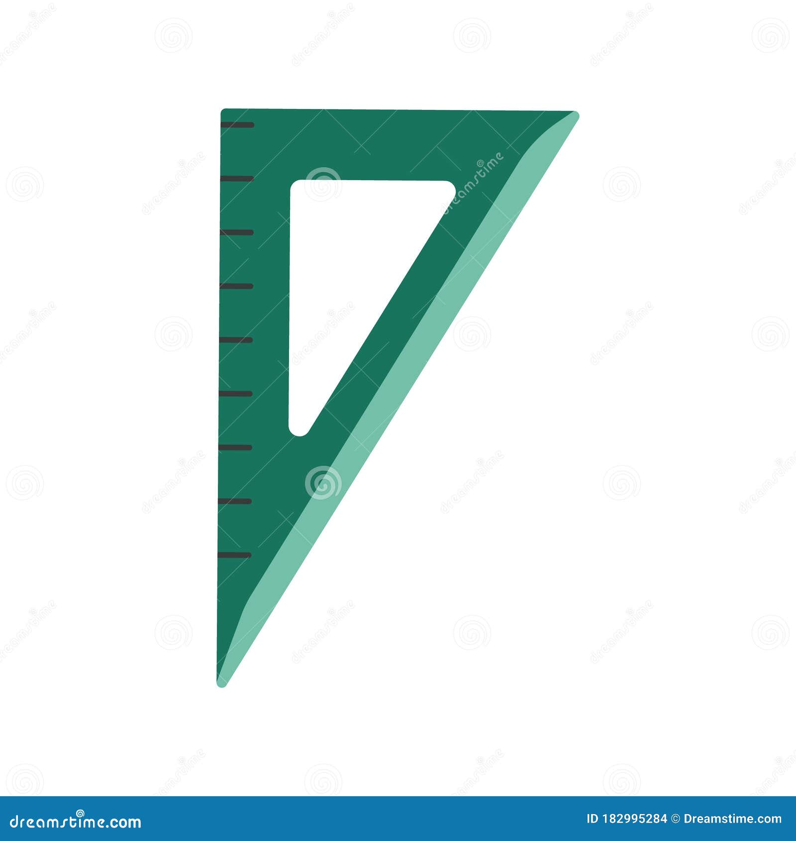 Triangular Rule on White Background. Vector Illustration in Trendy Flat ...