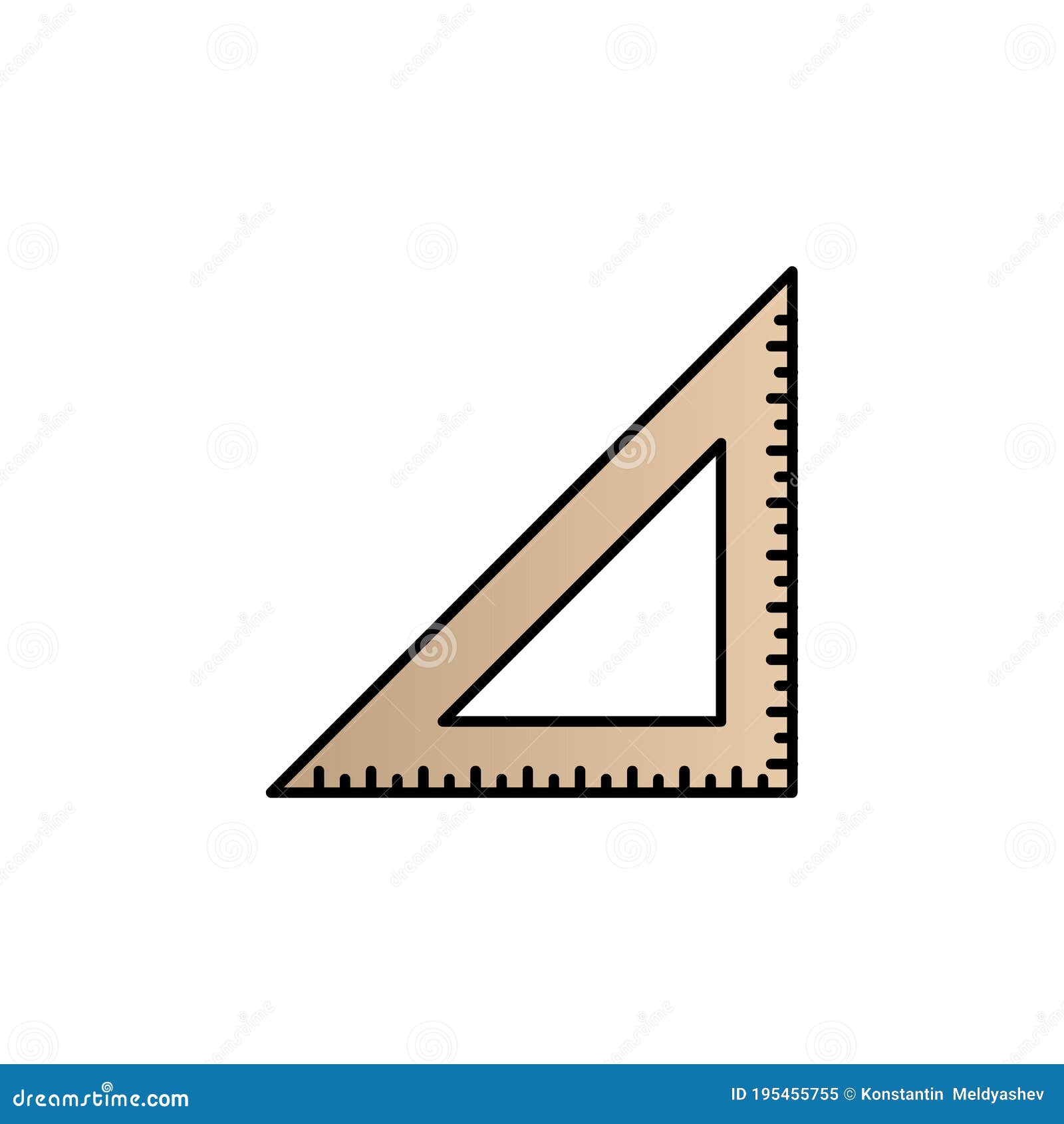 Triangular Ruler Color Gradient Vector Icon Stock Image | CartoonDealer ...