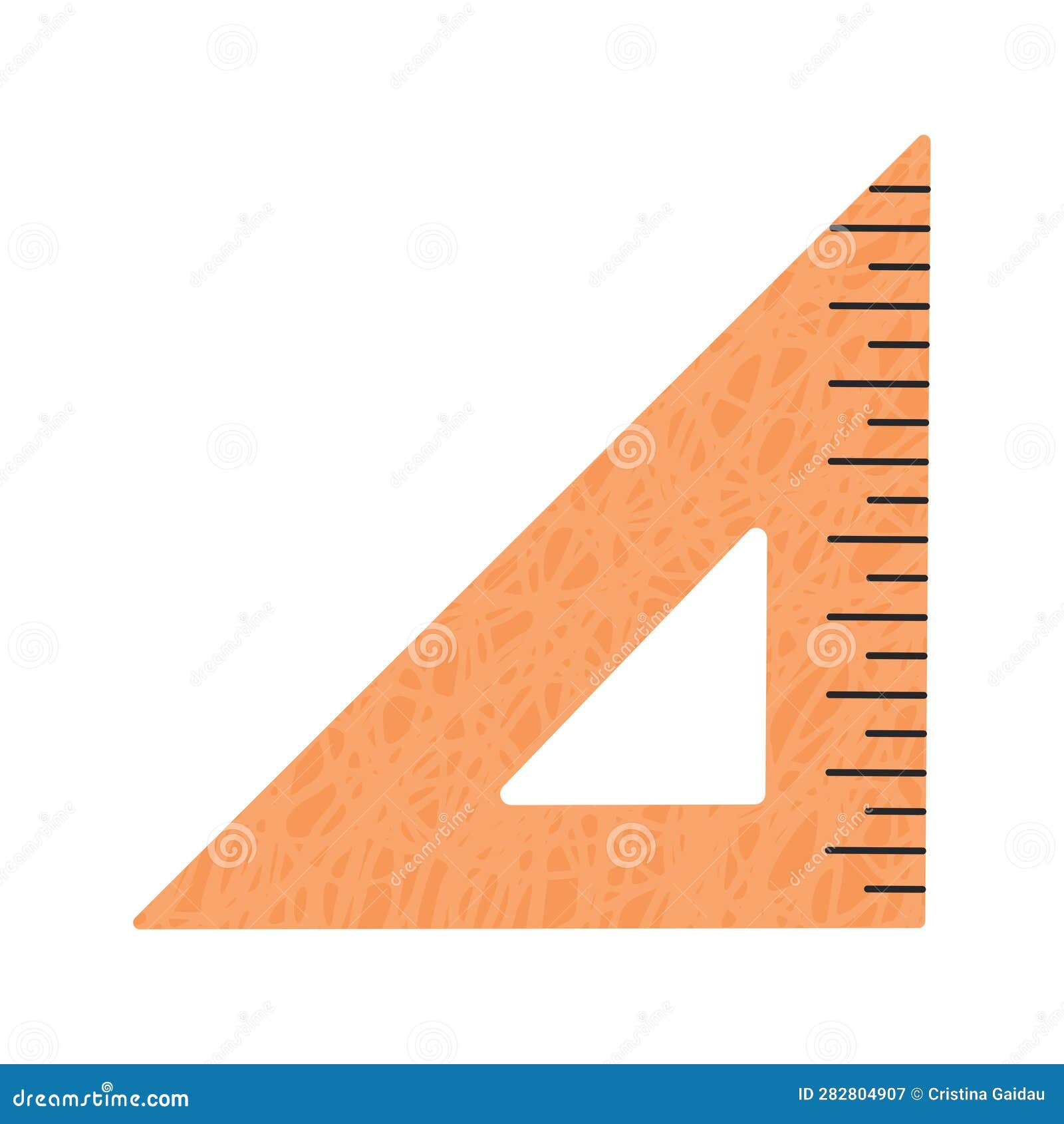 Triangular Ruler Doodle Icon Vector Illustration Isolated Stock Vector ...