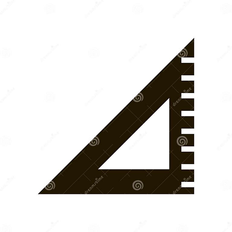 Triangular Ruler Icon in Trendy Flat Style Isolated. Eps 10. Stock ...