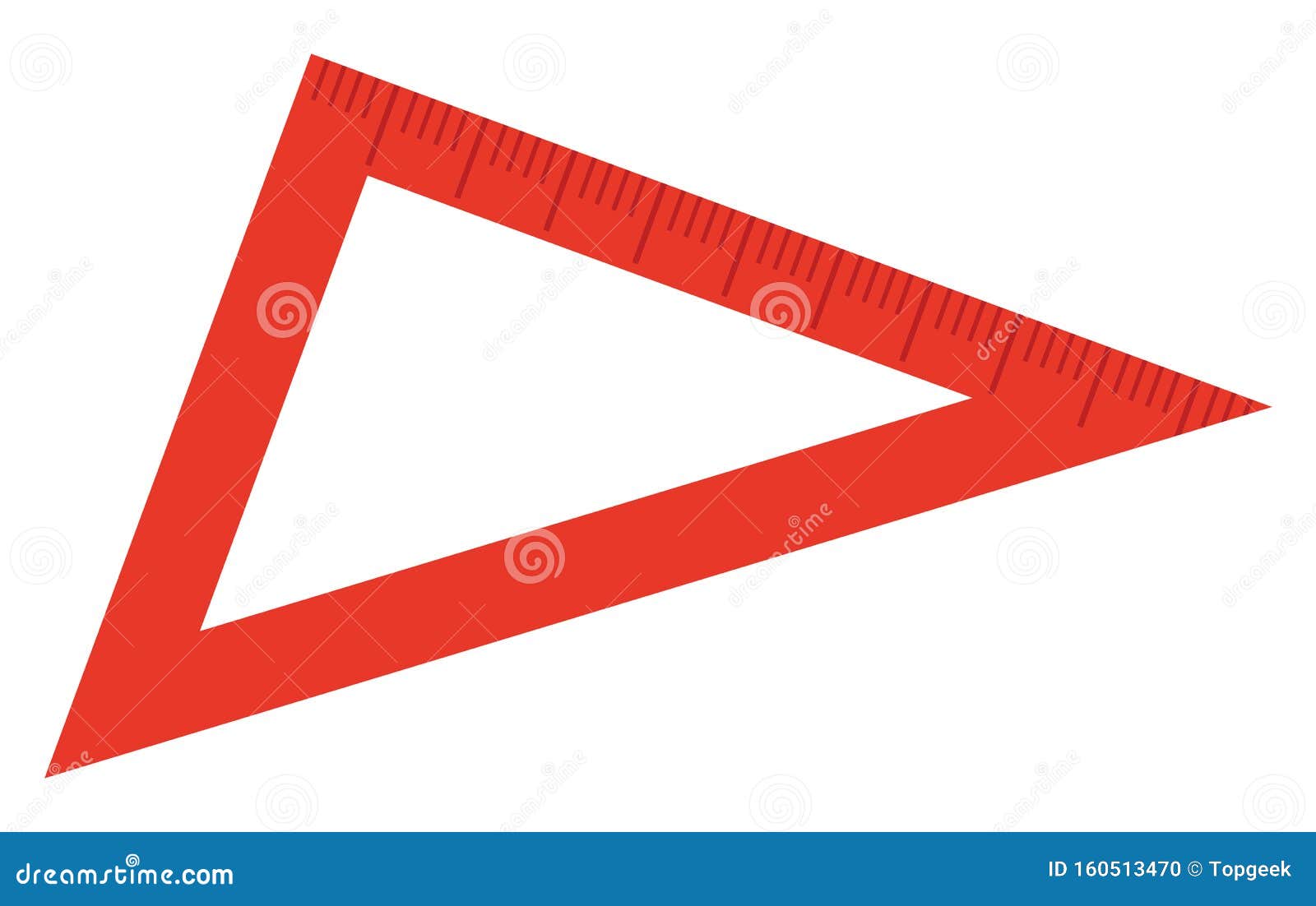 Triangular Ruler or Measuring Tool, Stationery Stock Vector ...