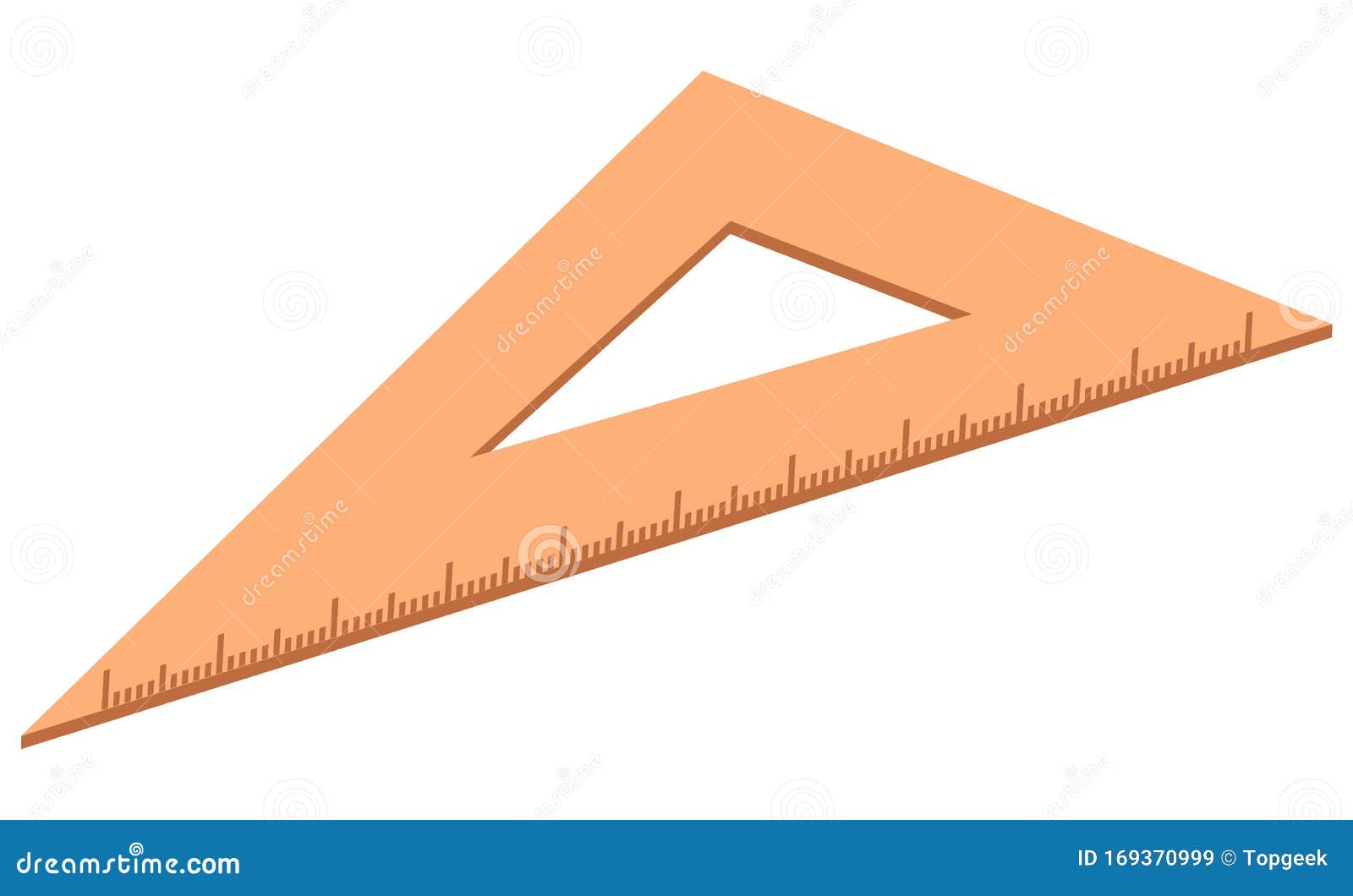 Triangular Ruler or Measuring Tool, Stationery Stock Vector ...