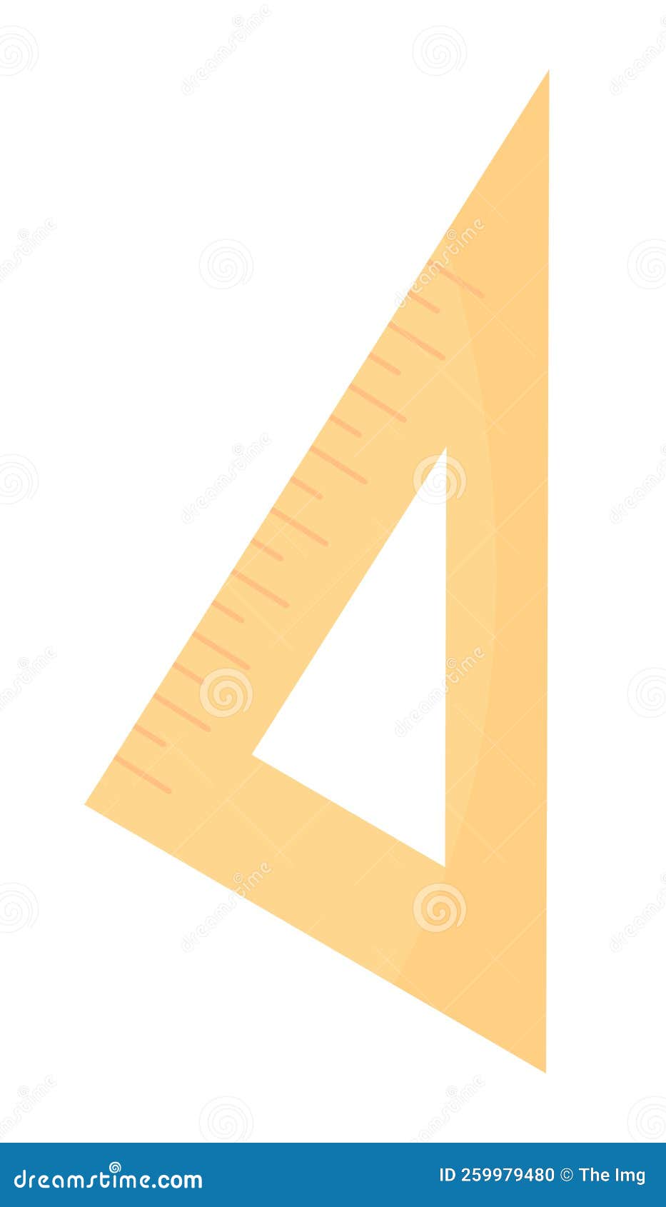 Triangular Ruler Semi Flat Color Vector Object Stock Vector ...