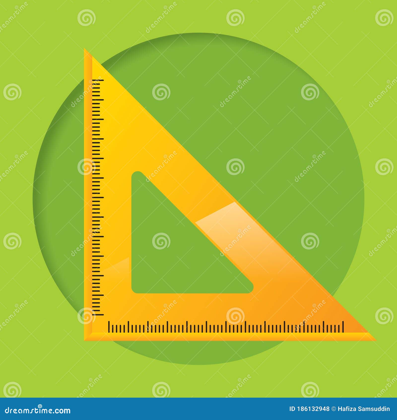 Triangular Ruler. Vector Illustration Decorative Design Stock ...