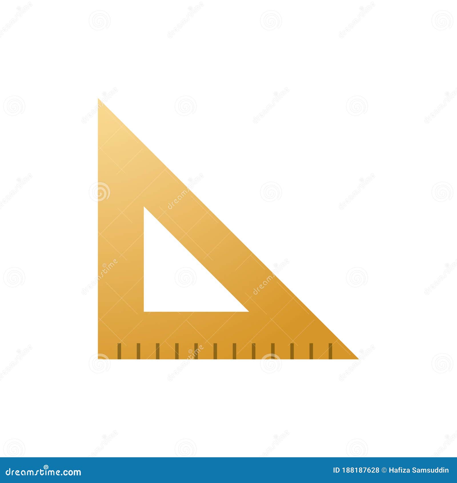 Triangular Ruler. Vector Illustration Decorative Design Stock Vector ...