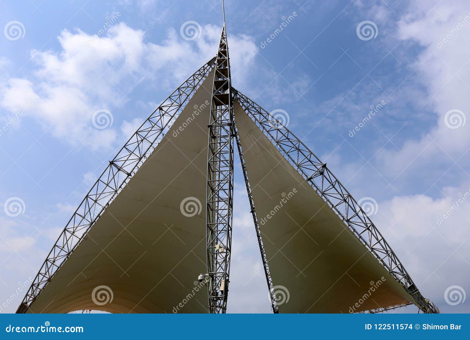A Triangular Sail Stands in the City Park Stock Photo - Image of sail ...