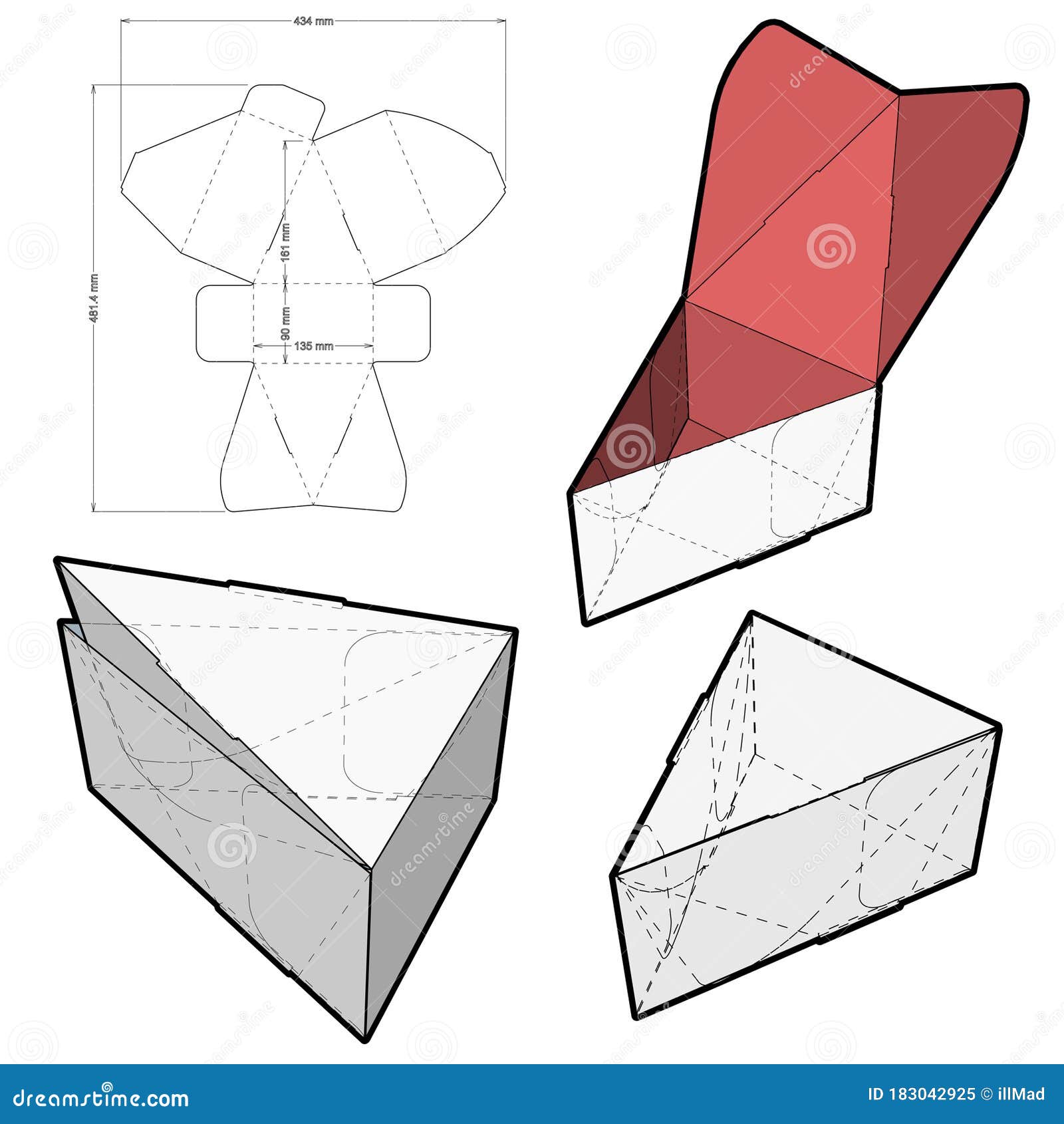 Coffin Box Self Asembly With Out Needing A Glue And Die-cut Pattern ...