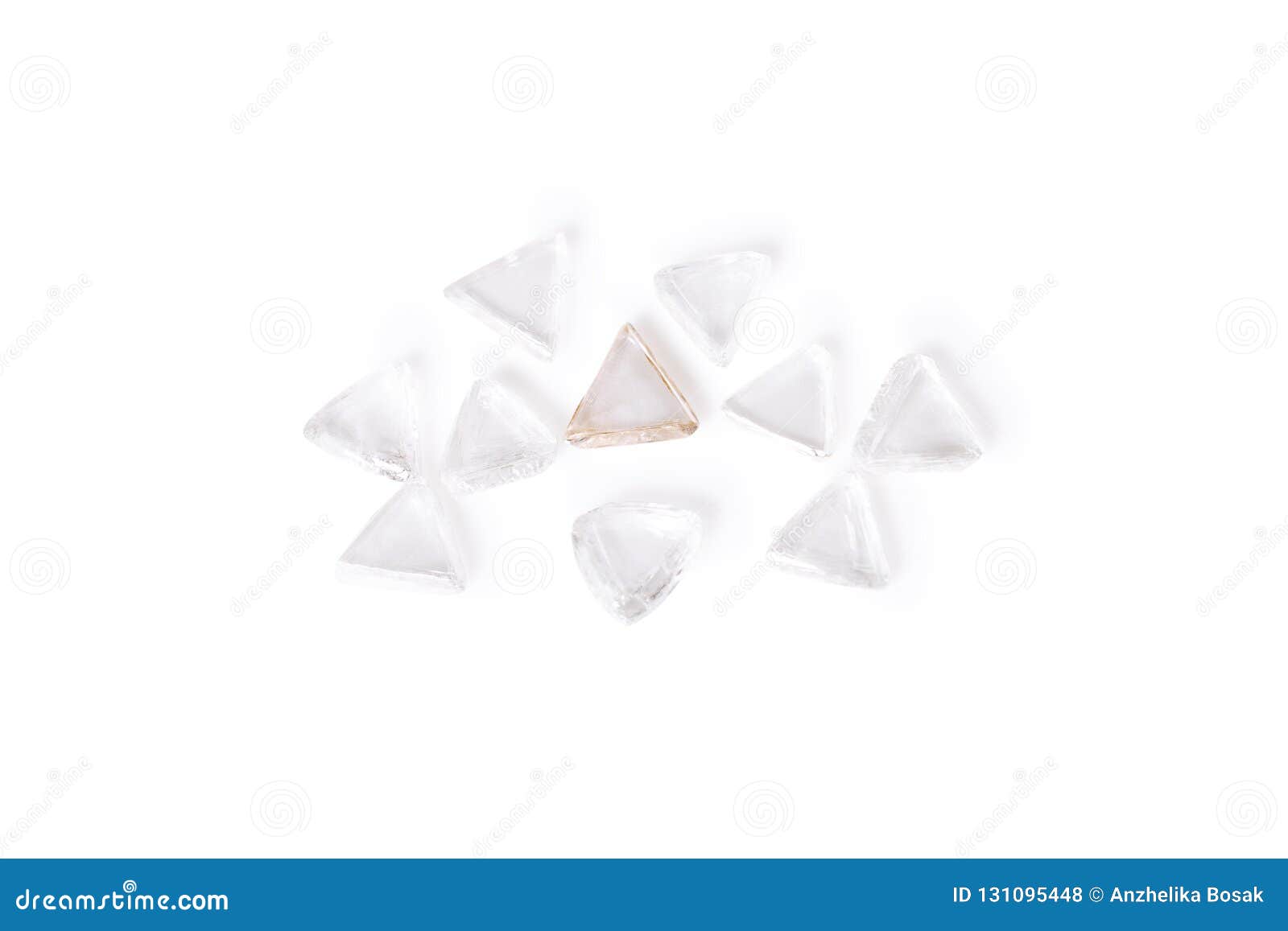 Triangular shaped diamonds stock photo. Image of bright - 131095448