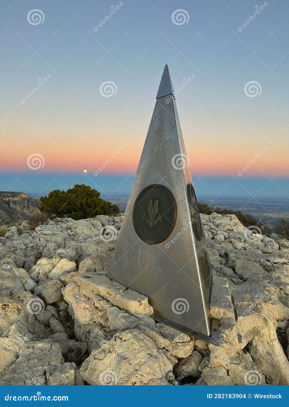 Triangular-shaped Stone Monument in Beach Editorial Stock Image - Image ...
