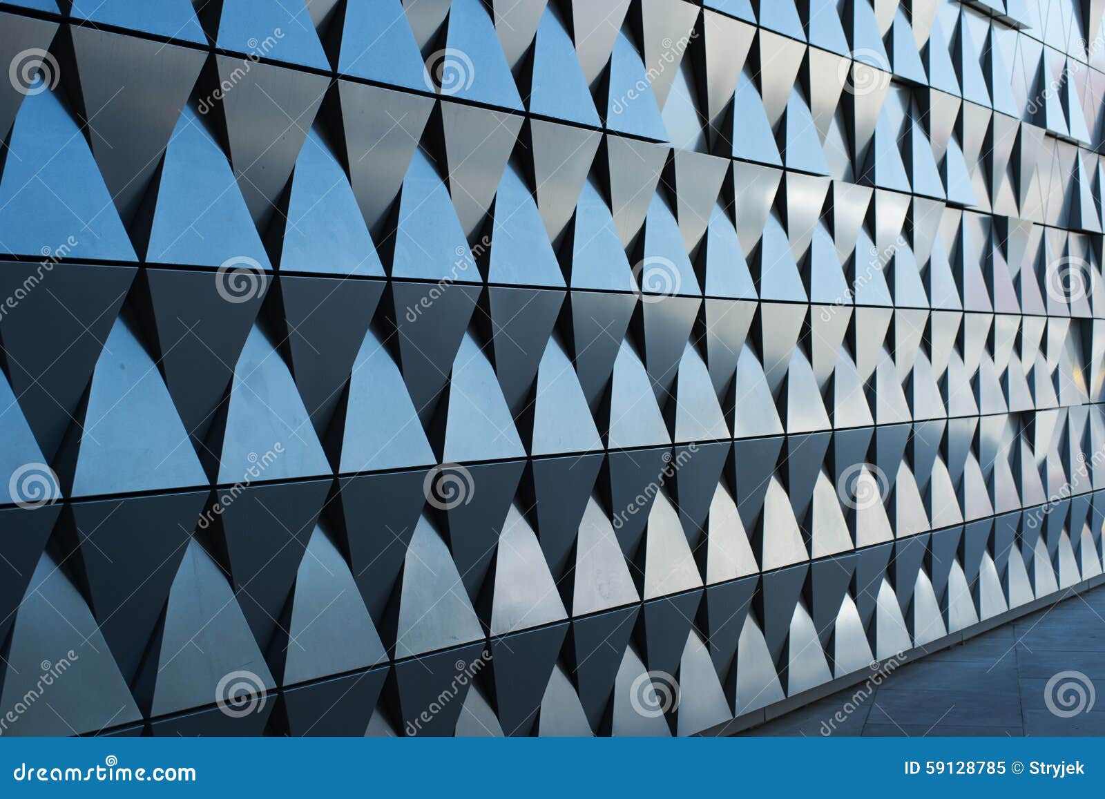 Triangular Shaped Wall Design Stock Image - Image of triangle, stale ...