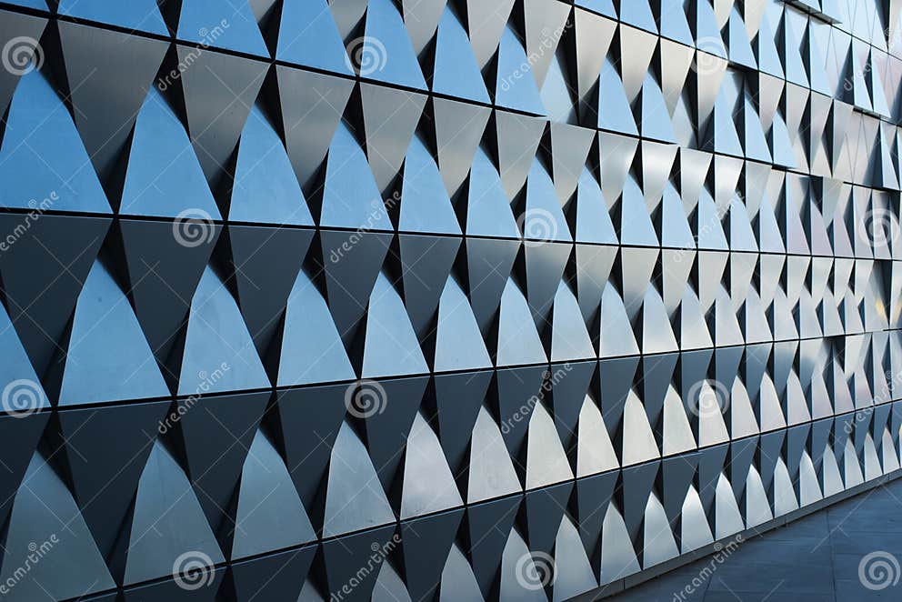 Triangular Shaped Wall Design Stock Image - Image of triangle, stale ...