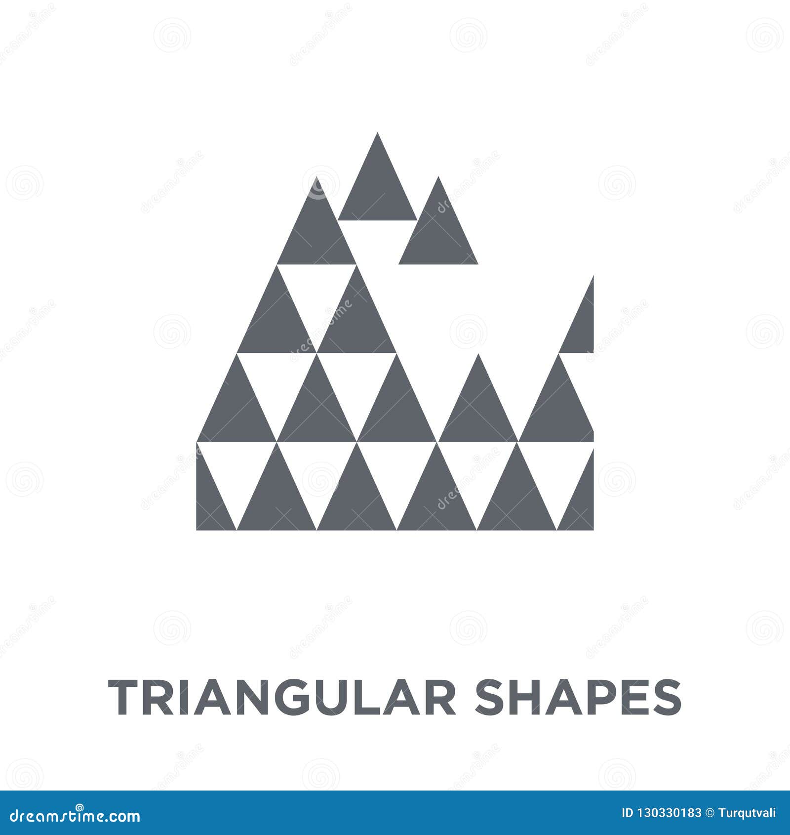 Triangular Shapes Forming Waves Icon from Geometry Collection. Stock ...