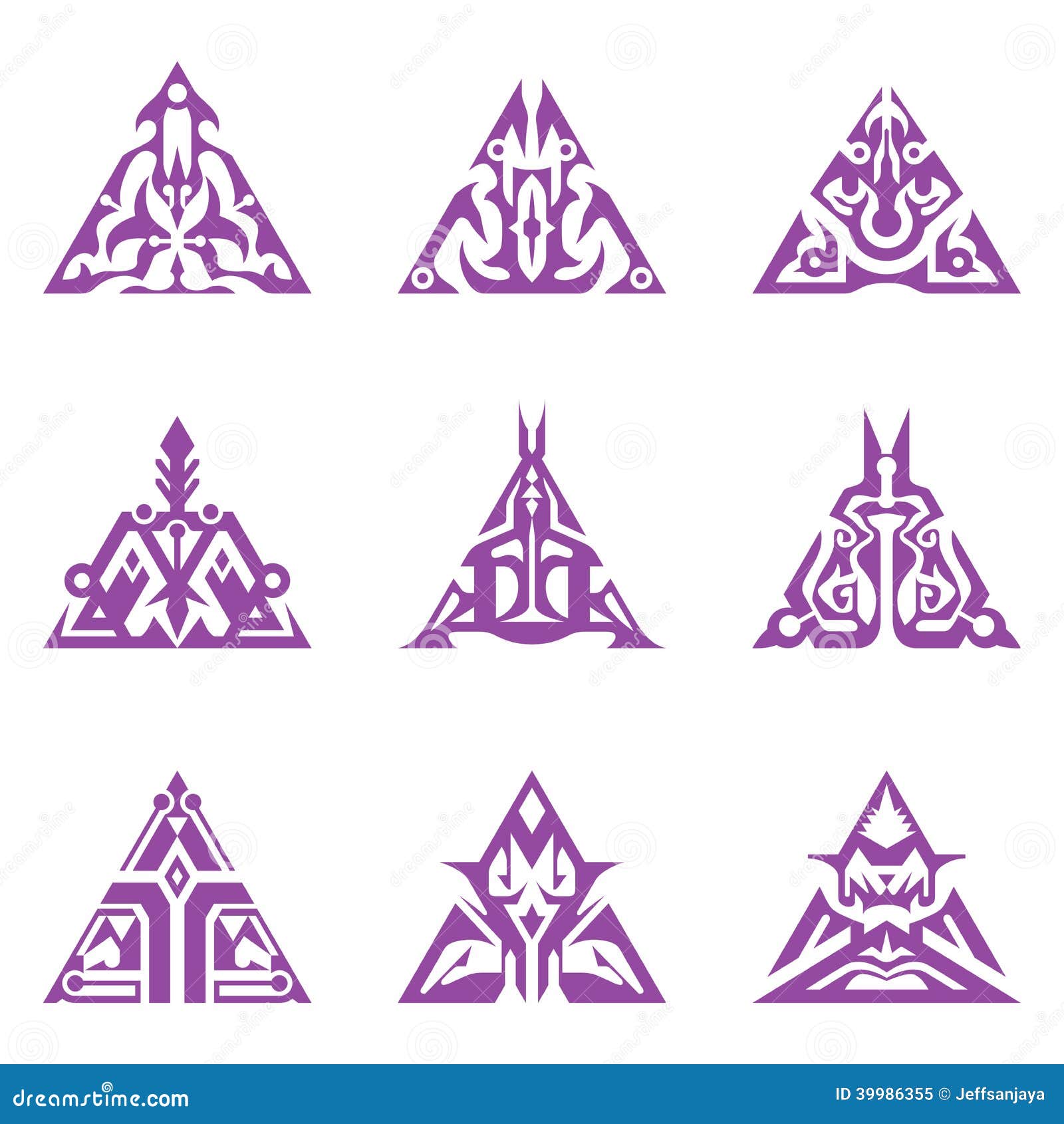 Triangular Sigils stock vector. Illustration of abstract - 39986355