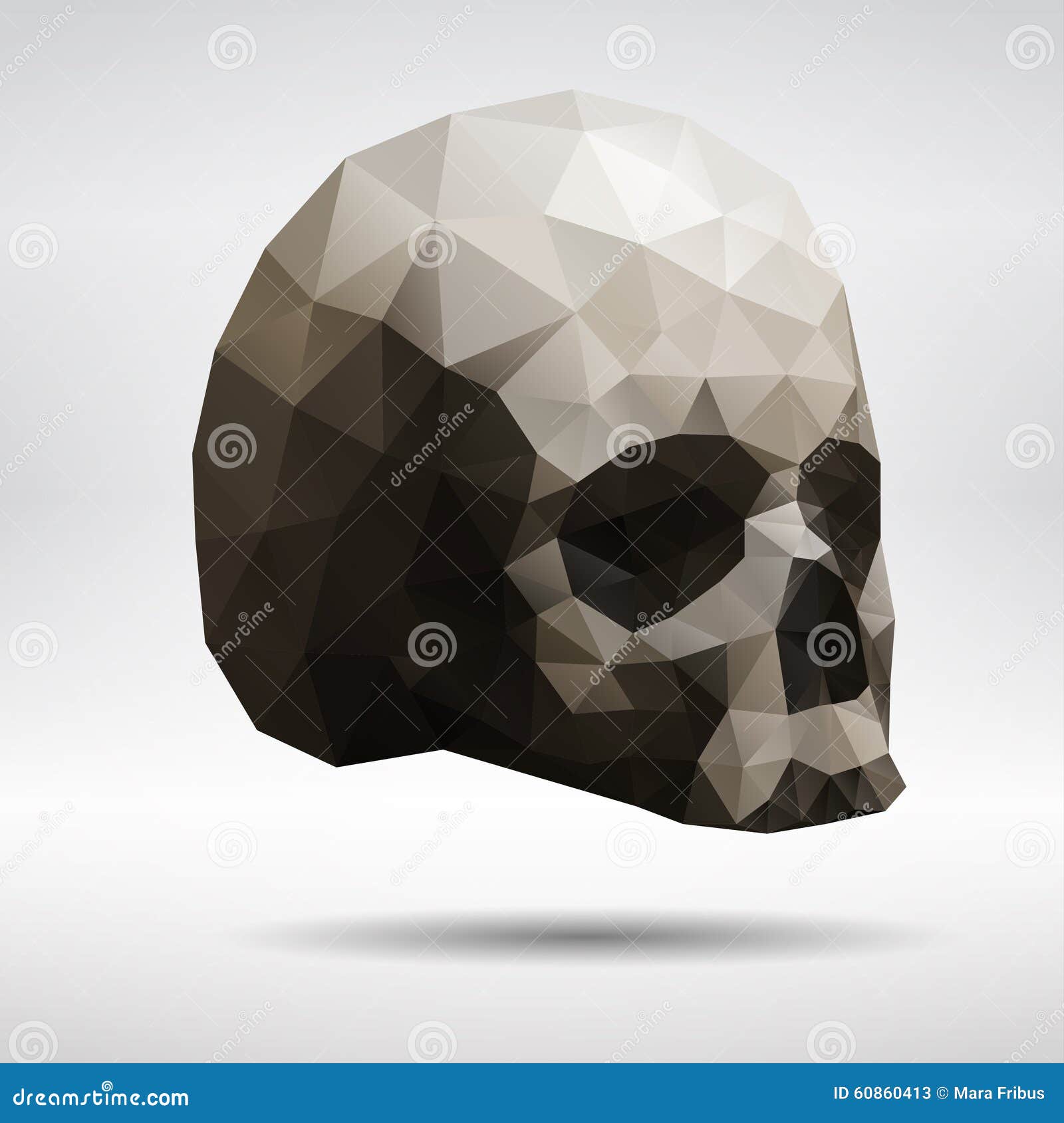 Triangular skull stock vector. Illustration of concept - 60860413