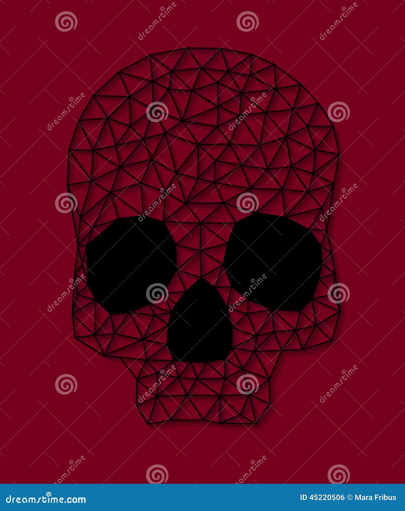 Triangular skull stock vector. Illustration of decoration - 45220506
