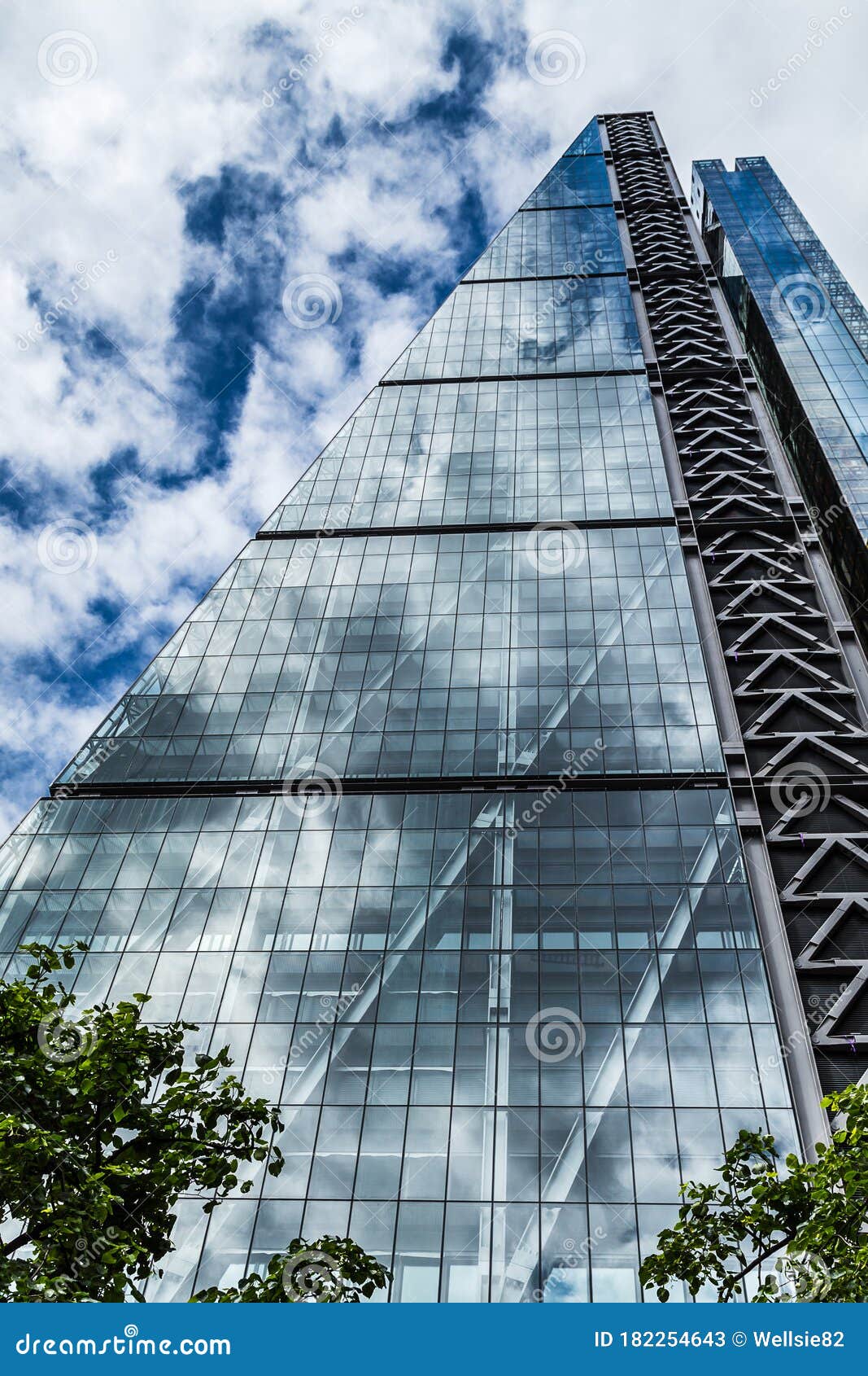 Triangular skyscraper stock image. Image of financial - 182254643