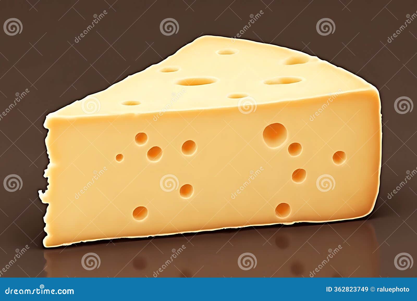 Triangular Slice of Swiss Cheese Displays Its Characteristic Holes and ...