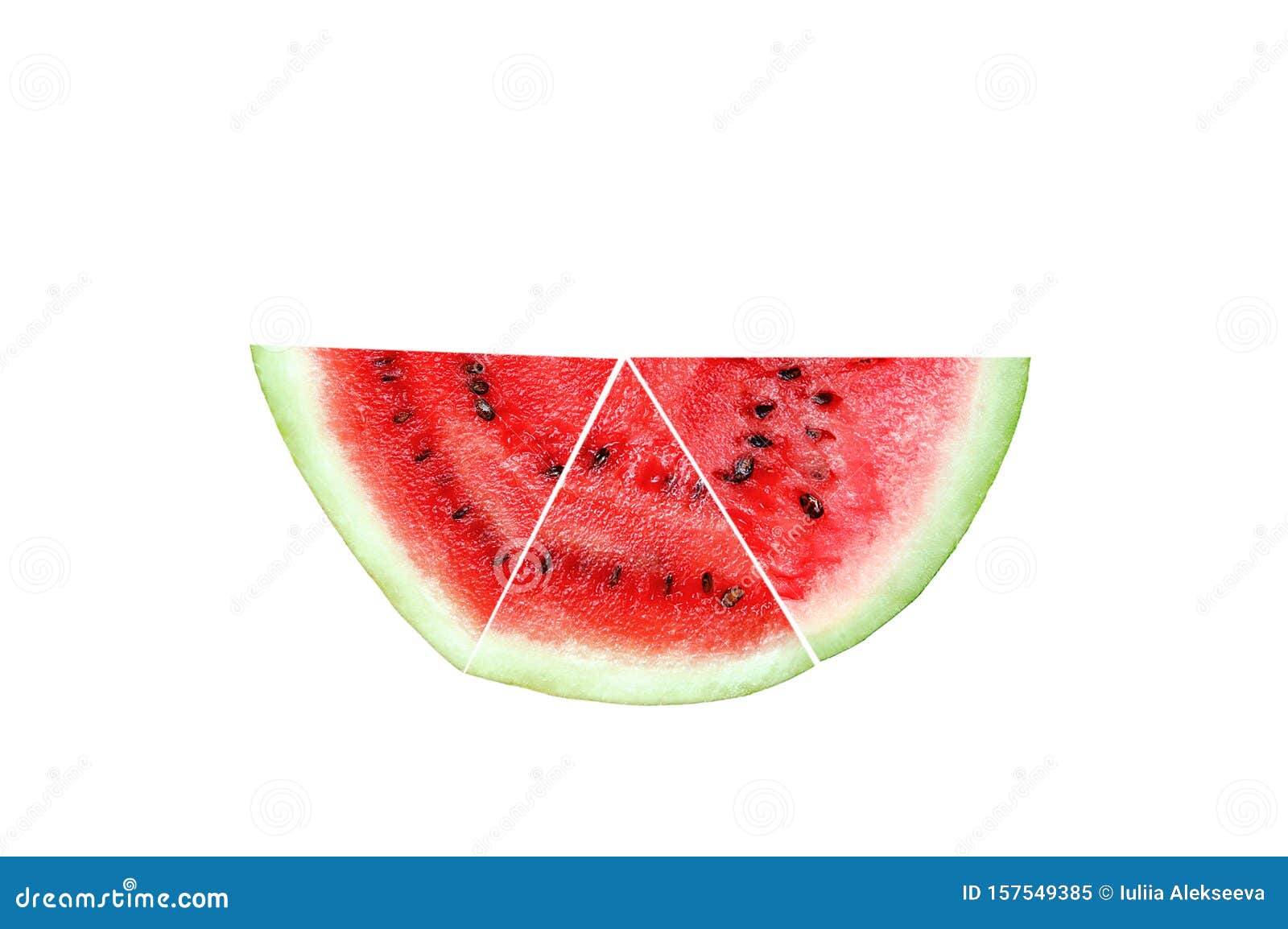 Triangular Slices of Watermelon on a White Background Stock Image ...