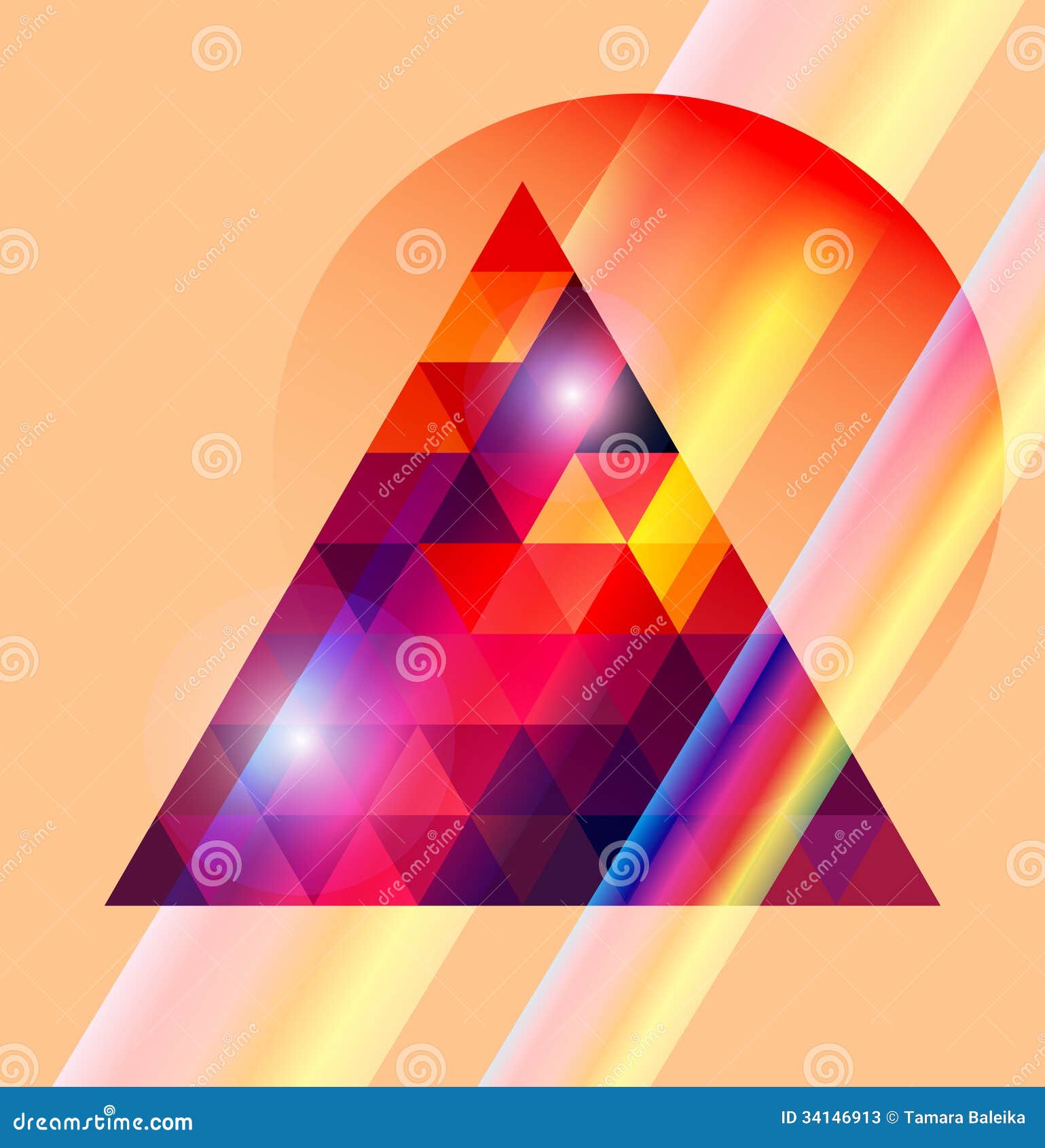 Triangular space design. stock vector. Illustration of blue - 34146913