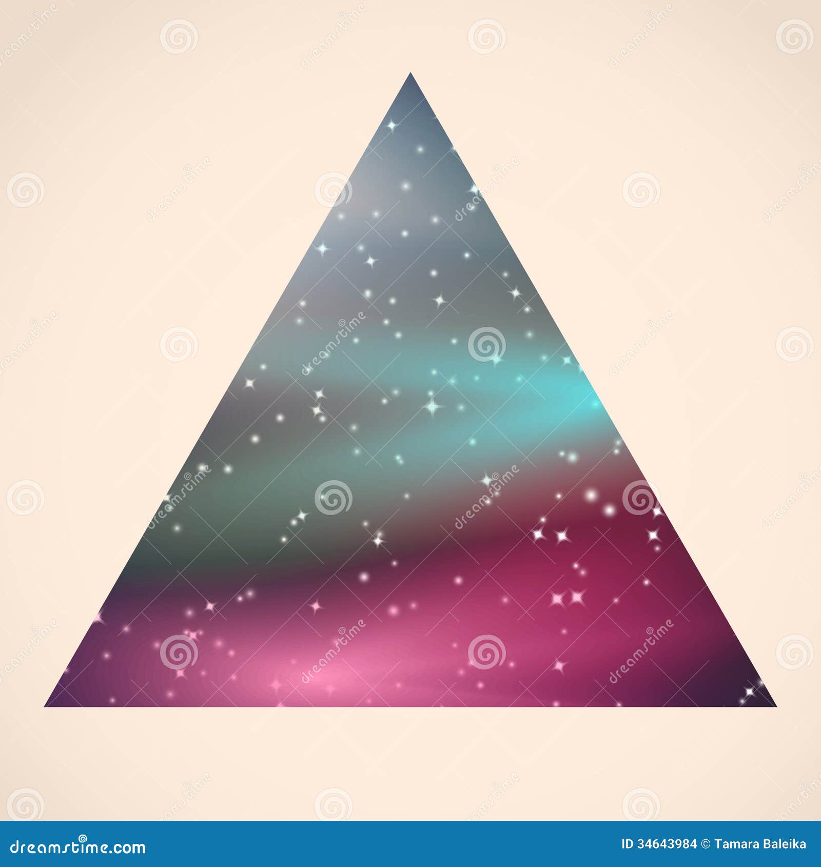 Triangular space design. stock vector. Illustration of bright - 34643984