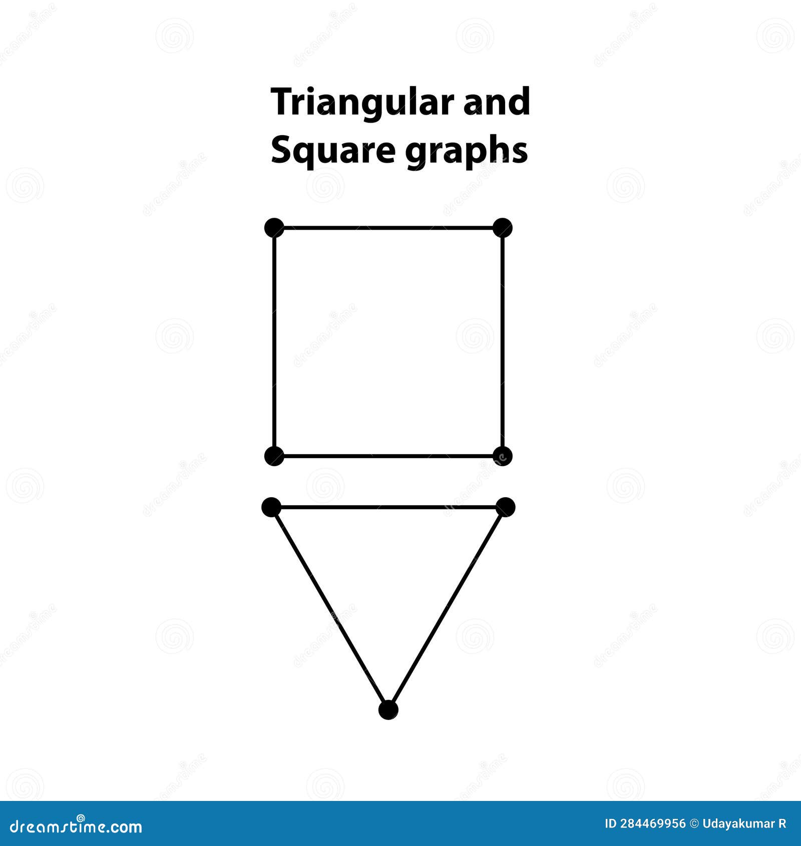 Triangular and Square Graph. Scared Geometry Vector Design Elements ...