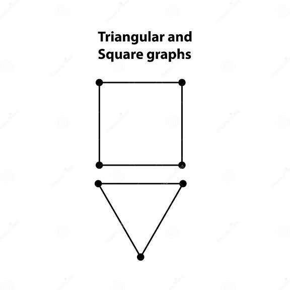 Triangular and Square Graph. Scared Geometry Vector Design Elements ...
