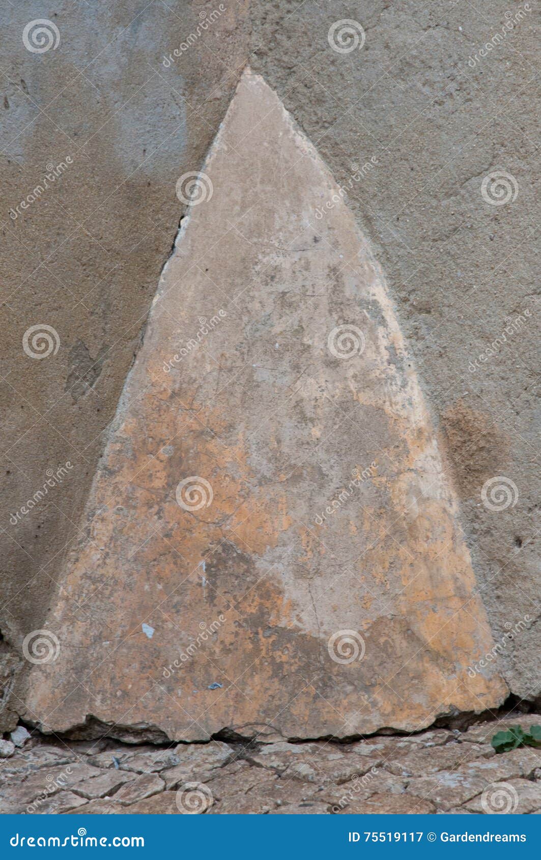 Triangular stone stock image. Image of sign, form, wall - 75519117
