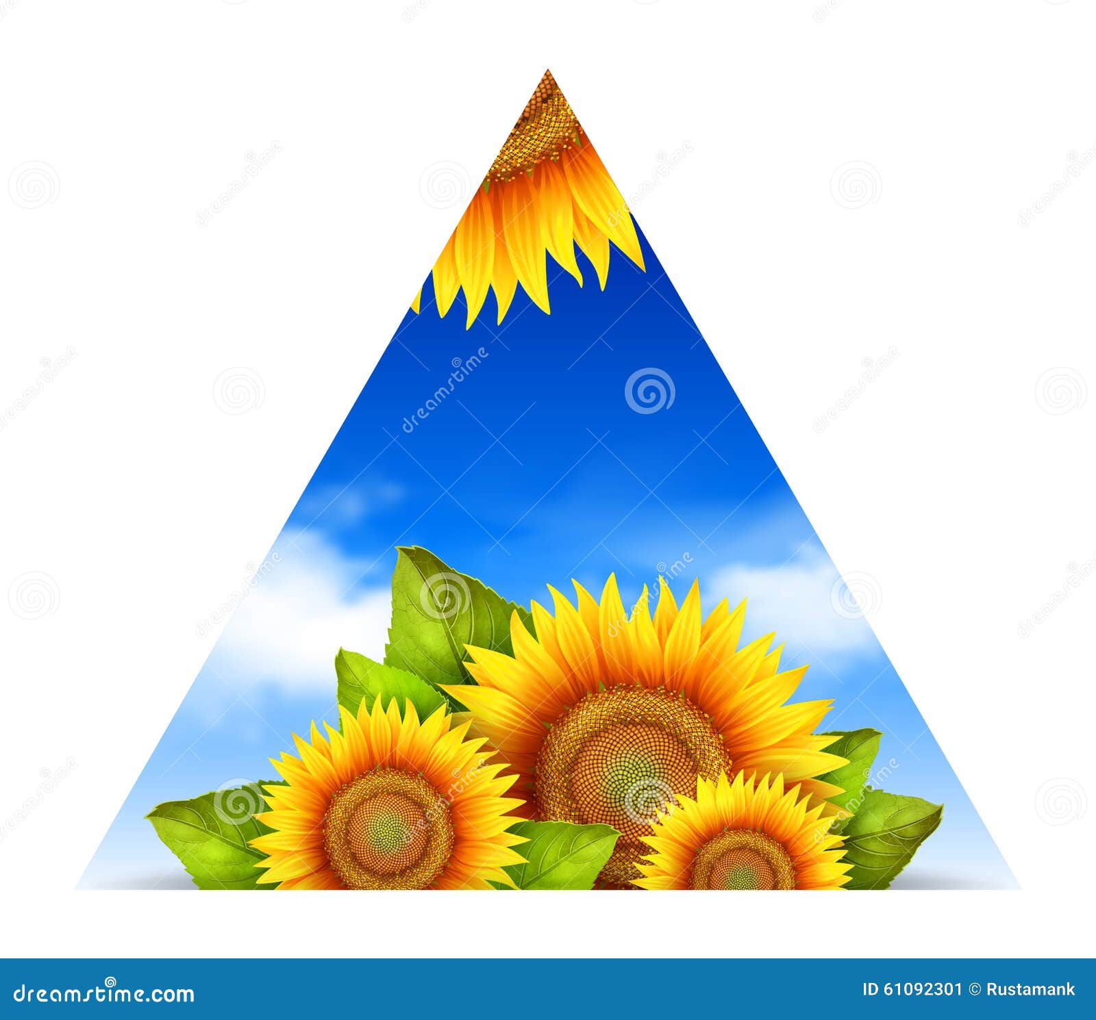 Triangular Summer Floral Background Stock Vector - Illustration of ...