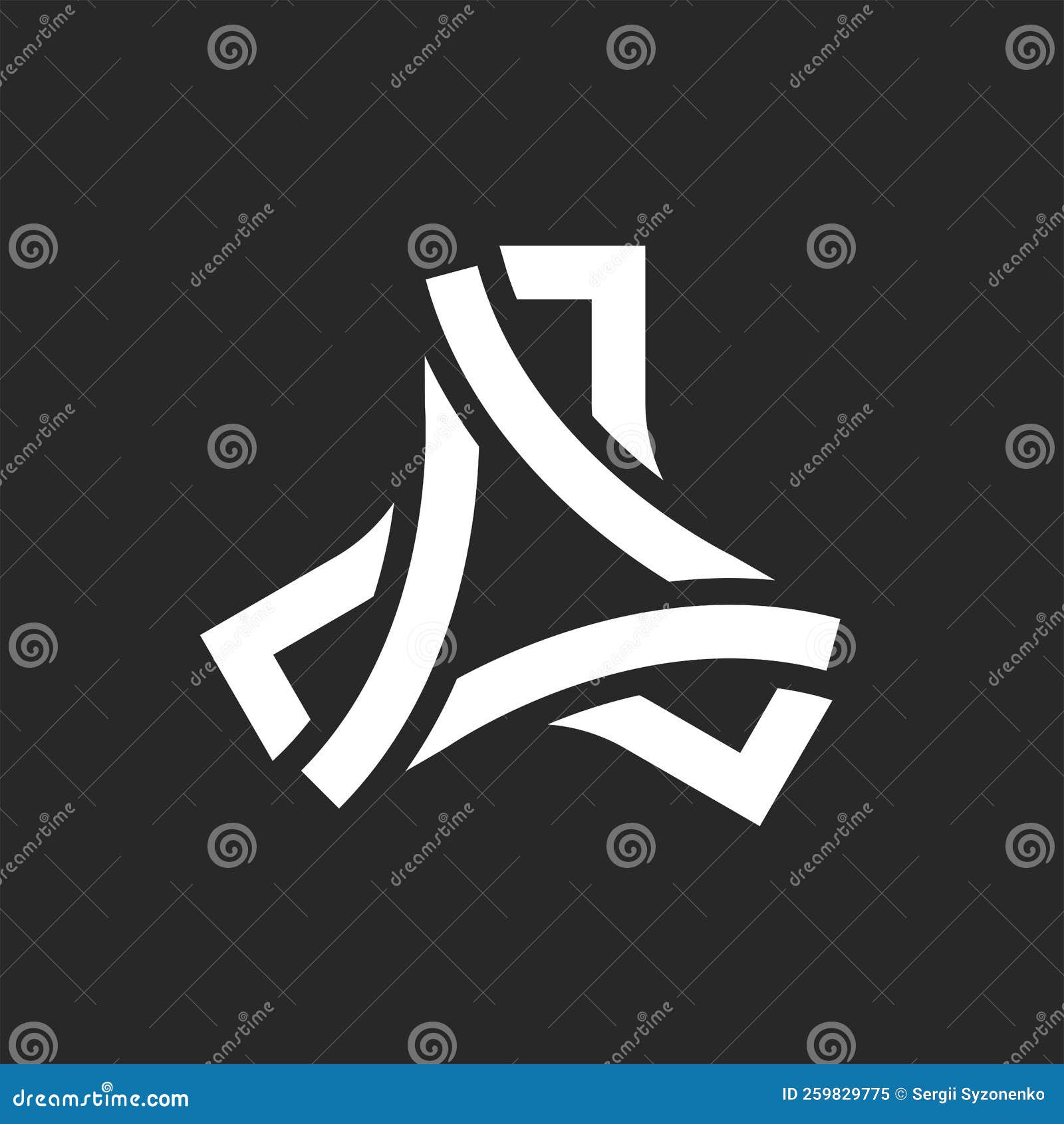 Triangular Symbol Alliance Logo, Creative Geometric Infinity Monogram ...