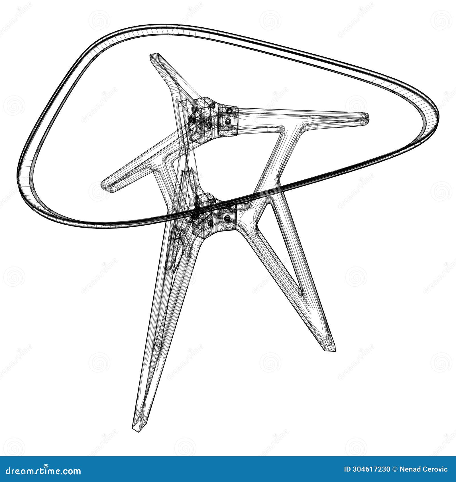 Triangular Table Vector. Illustration Isolated On White Background ...