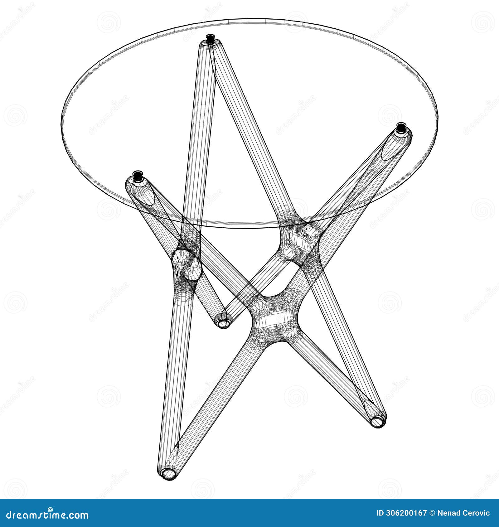 Triangular Table Vector. A Vector Illustration Isolated On White ...