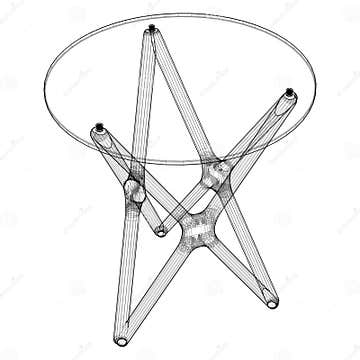 Triangular Table Vector. a Vector Illustration Isolated on White. Stock ...