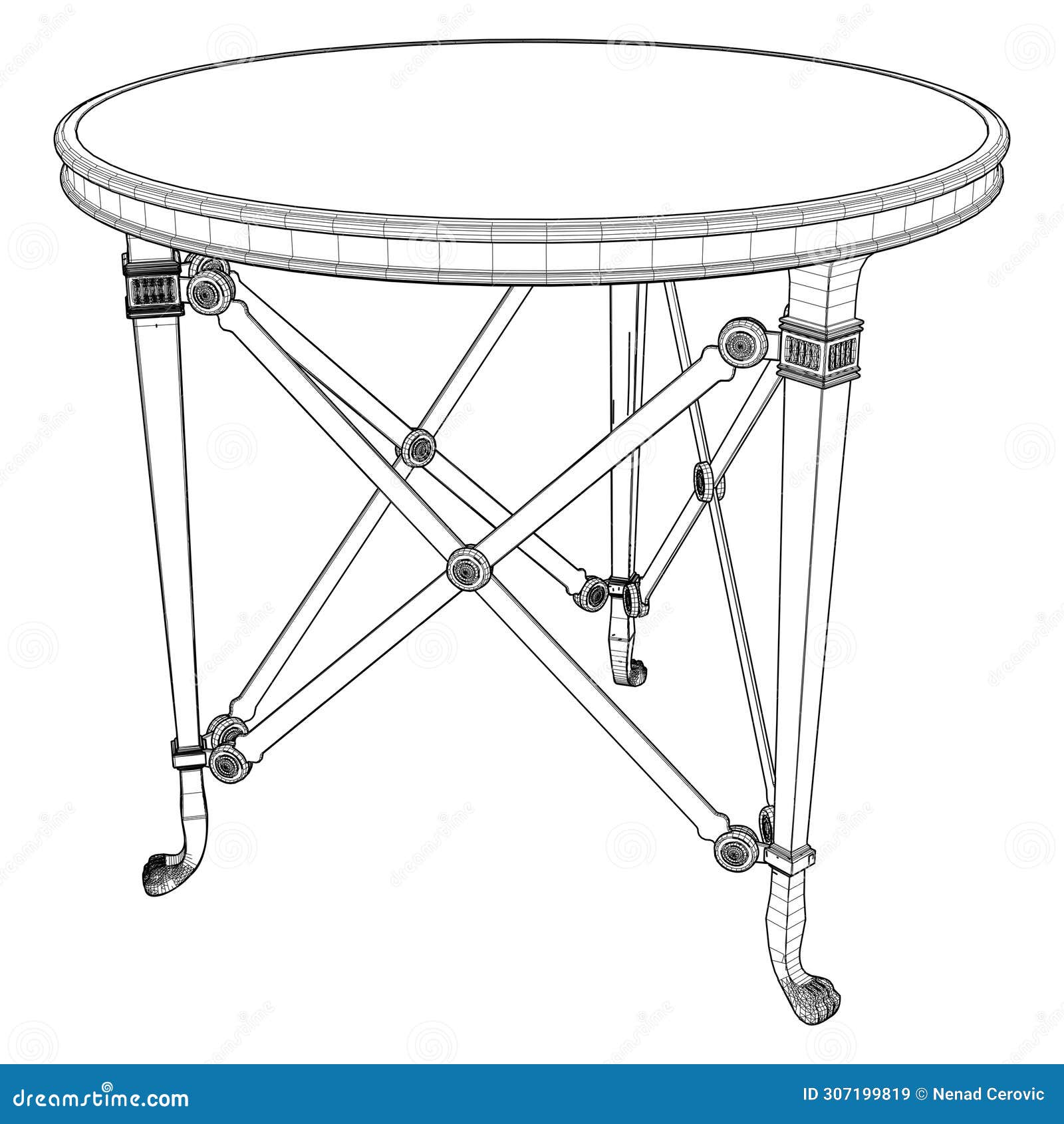 Triangular Table Vector. a Vector Illustration Isolated on White. Stock ...