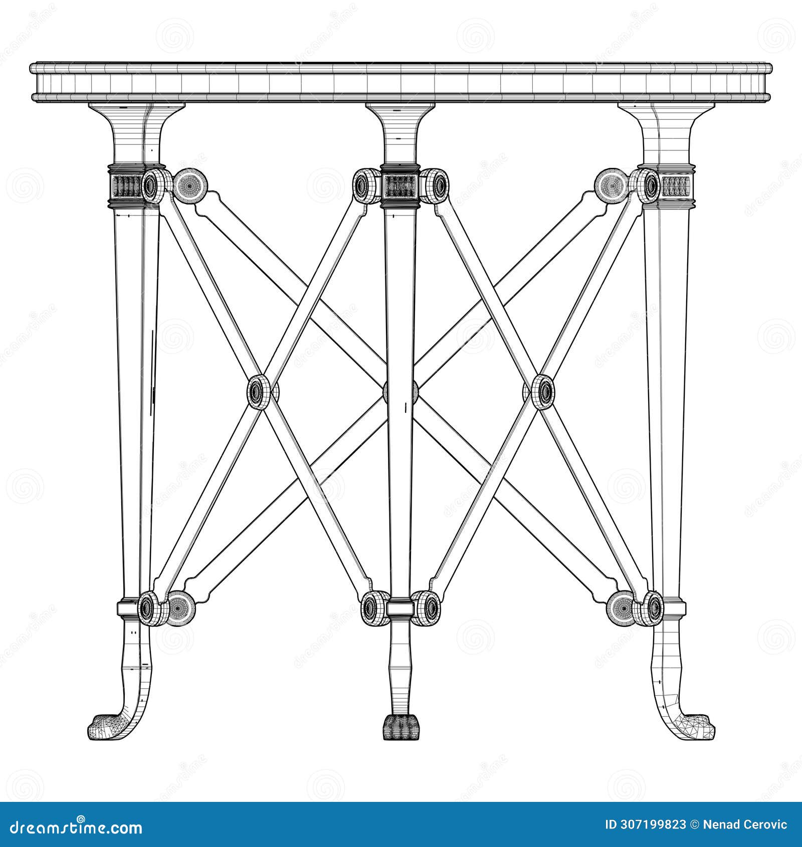Triangular Table Vector. a Vector Illustration Isolated on White. Stock ...