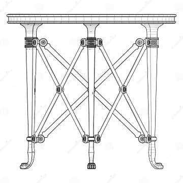 Triangular Table Vector. a Vector Illustration Isolated on White. Stock ...