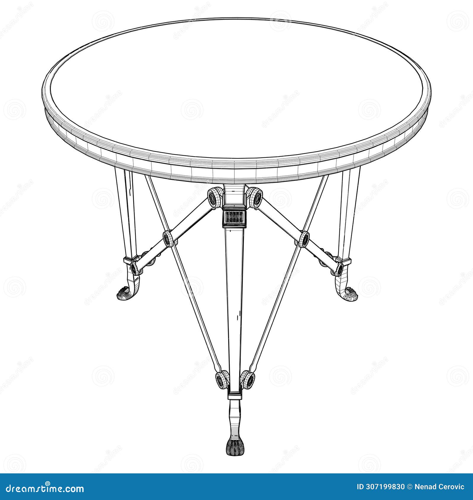 Triangular Table Vector. a Vector Illustration Isolated on White. Stock ...